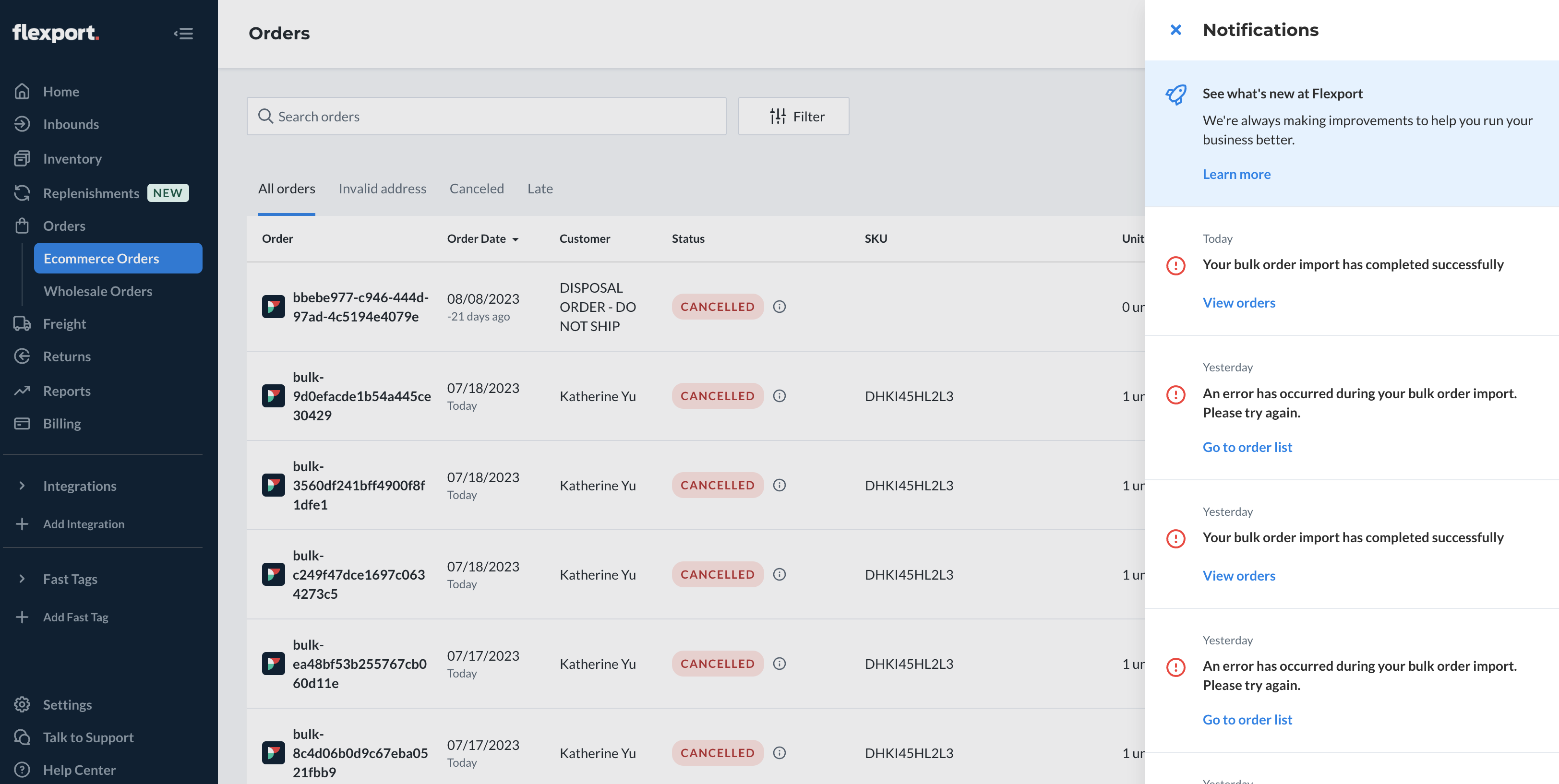 Bulk Order Upload – Flexport Help Center